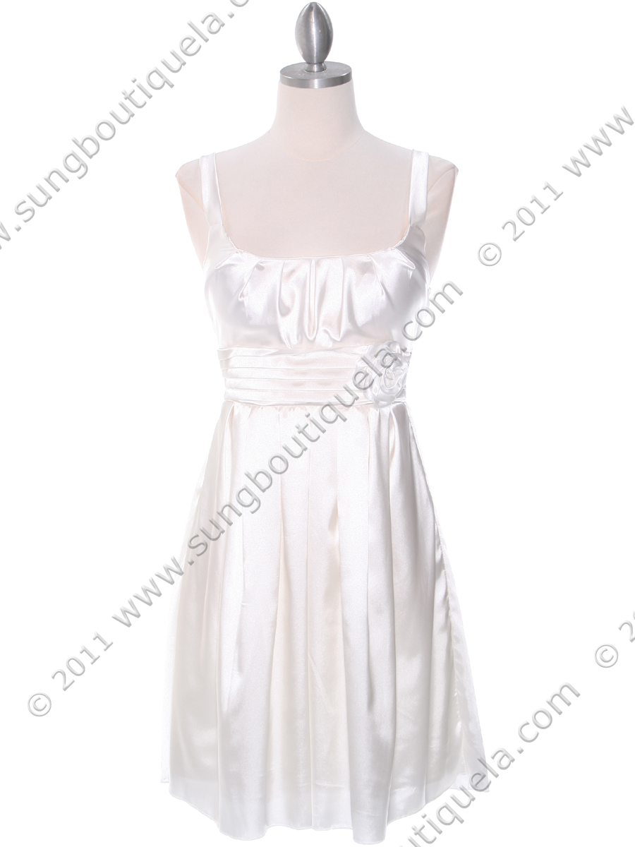 Ivory Satin Graduation Dress | Sung Boutique L.A.