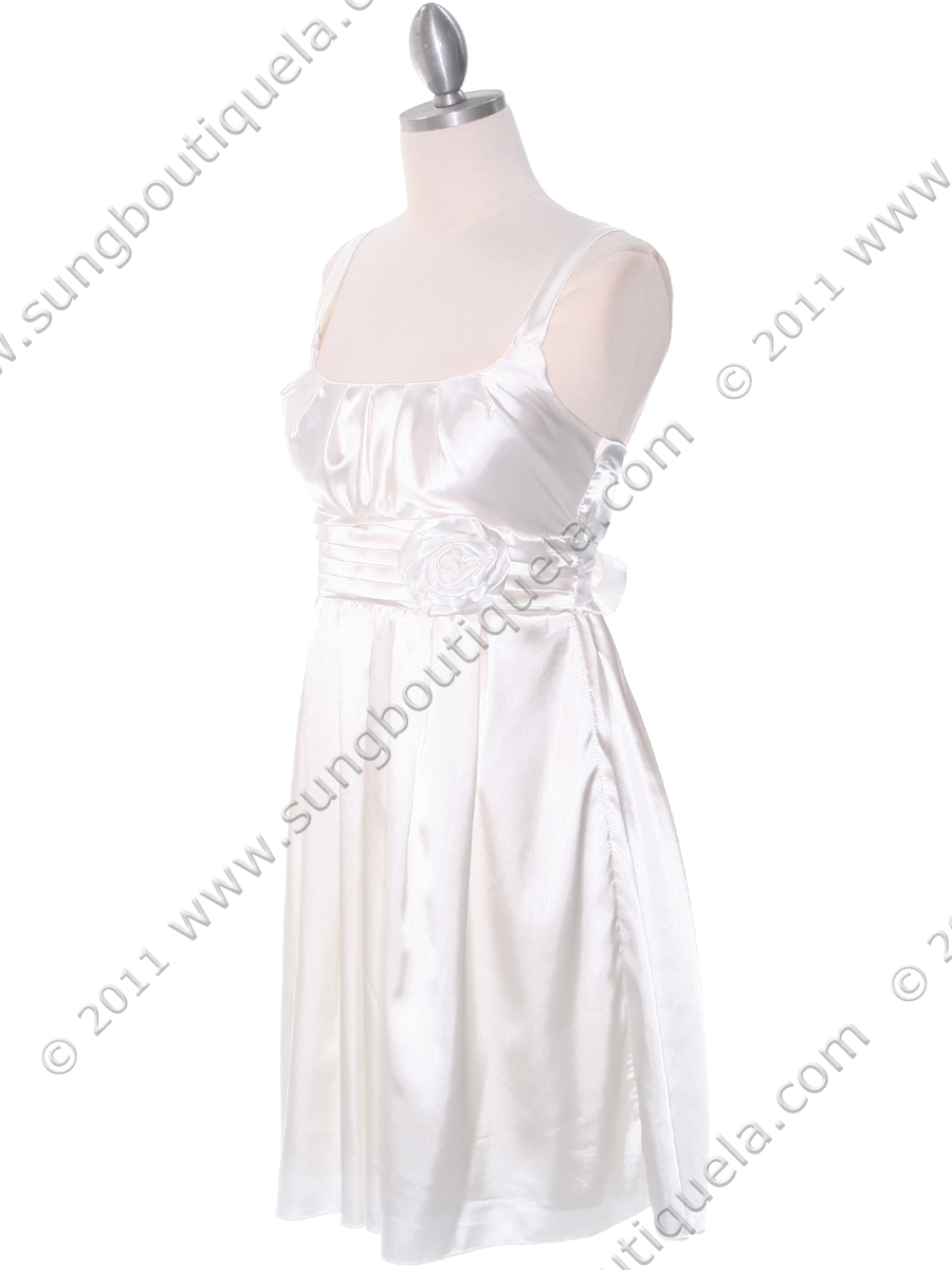 Ivory Satin Graduation Dress | Sung Boutique L.A.